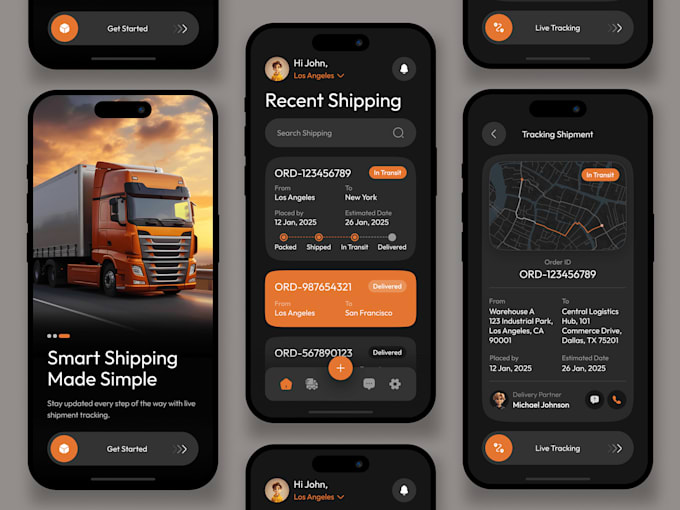 Build top notch transport and logistics delivery app by Comfortalake ...