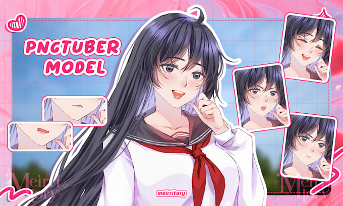 Draw your vtuber character as a pngtuber illustration by Meirritory ...
