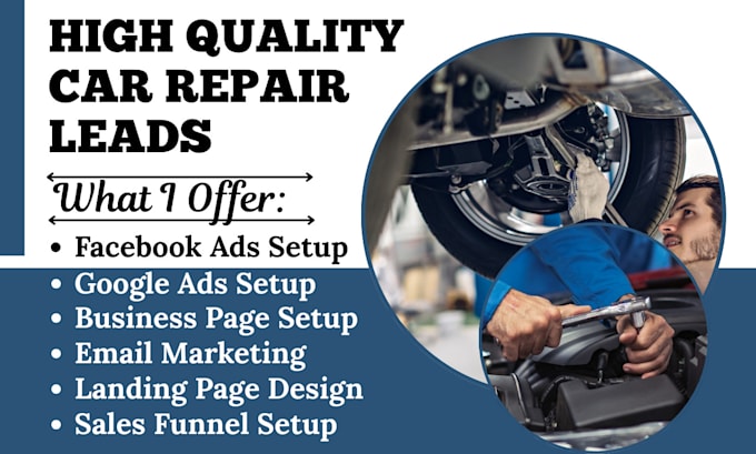 Generate exclusive car repair leads car wash leads car part leads via ...