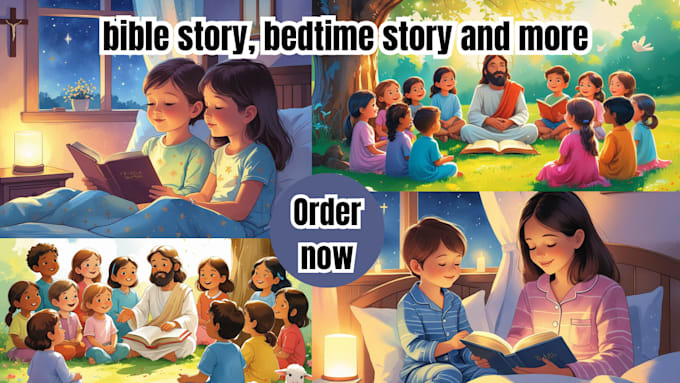 Write bible stories, do children story book, christian story book ...