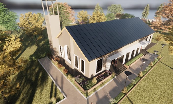 Do 3d cgi mosque design, church design, synagogue, temple, shul design ...