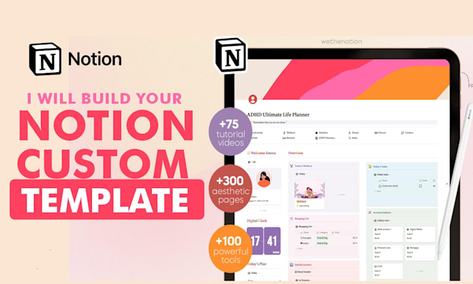 Be your notion expert notion template notion workspace by Henry_lawr | Fiverr