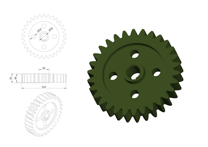 Make your 3d model in autocad, 2d drawing in autocad by Alex_woodman ...