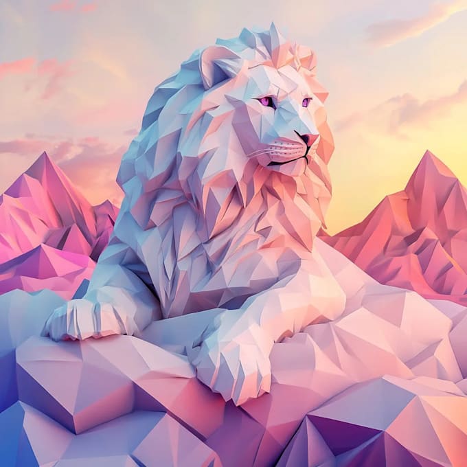 Create stylish low poly illustration for custom gift, design by ...