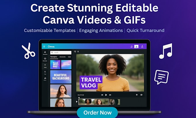 Design editable canva videos and gifs for your brand by Acto53 | Fiverr
