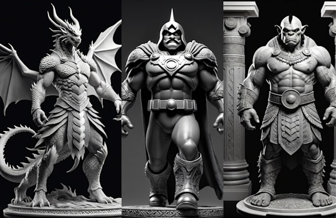3d character sculpt miniature dnd tabletop figure realistic character ...