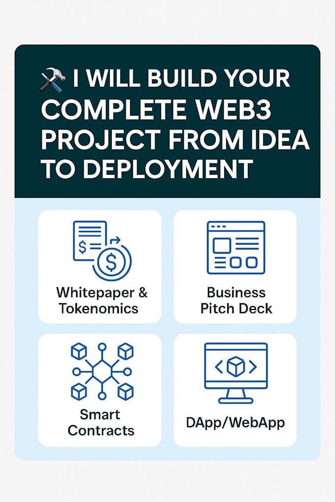 Build your complete web3 project from idea to deployment, project management by Aea_redgem | Fiverr