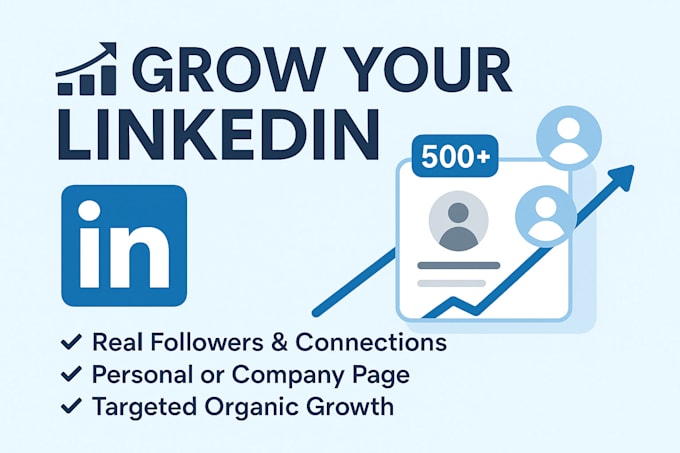 Grow your linkedin profile or company page with real followers or connections by Jemihmah | Fiverr