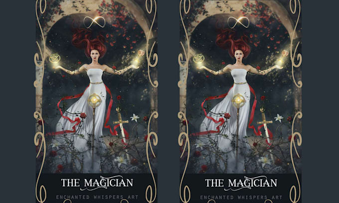 Illustrate tarot card readings cards with tuck box design by ...