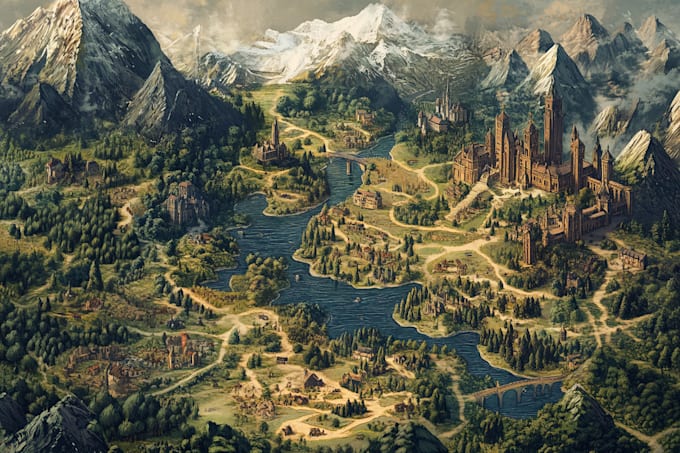 Draw a fantasy map for your dnd game by Abinabecker | Fiverr