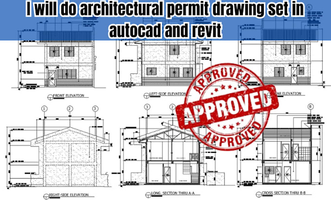 Do architectural permit drawing set in autocad and revit by ...