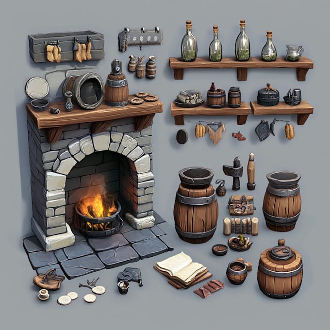 Draw props and objects in 3d by Darbydams | Fiverr