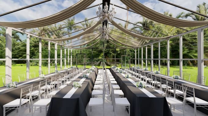 Do 3d building cafe restuarant interior exterior design by ...