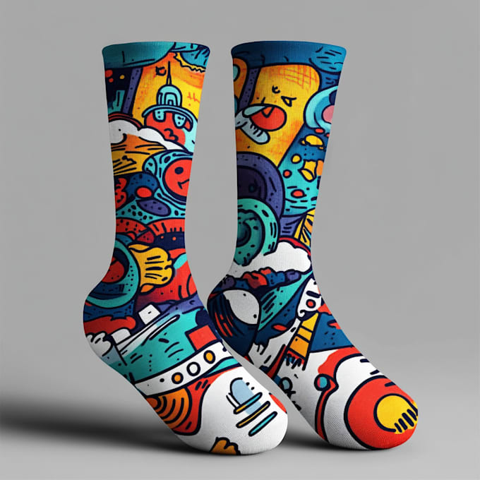 Make a sublimation socks design by Moumwhale | Fiverr