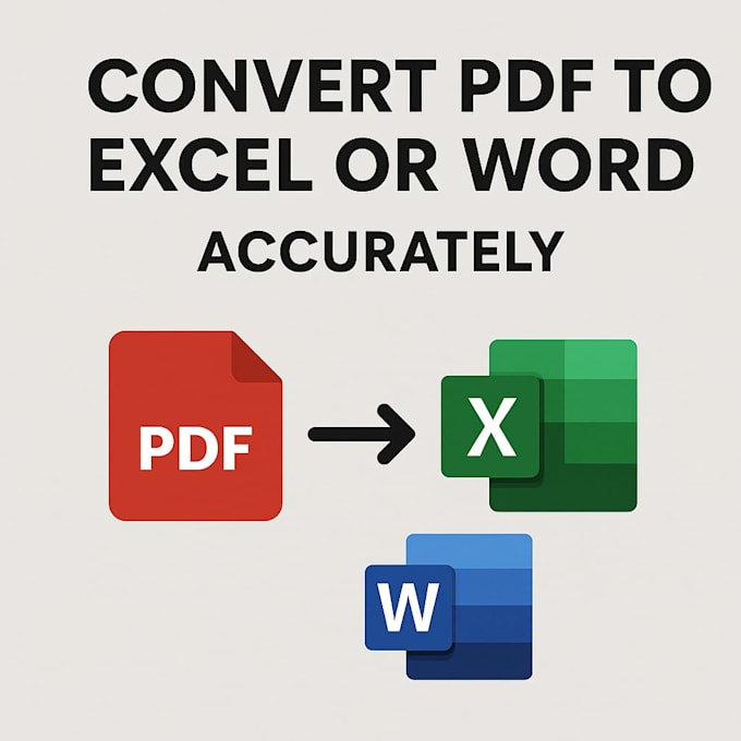 Convert pdf to excel or word accurately by Qc_exec_india | Fiverr