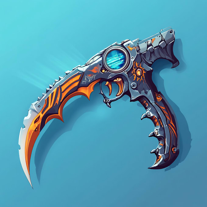 Create a 3d weapon illustration for gaming by Keavnamccall | Fiverr