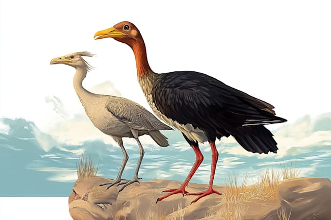 Draw birds or animals in scientific illustration digitally by ...