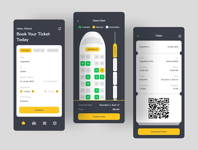 Book train seats app, railway timetable app, ticket booking app by ...