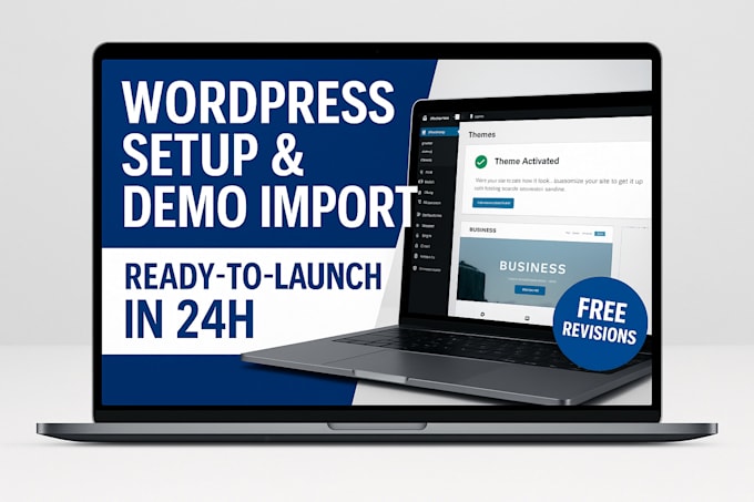 Install wordpress, activate theme, and launch your demo website by Rizwpwizard | Fiverr