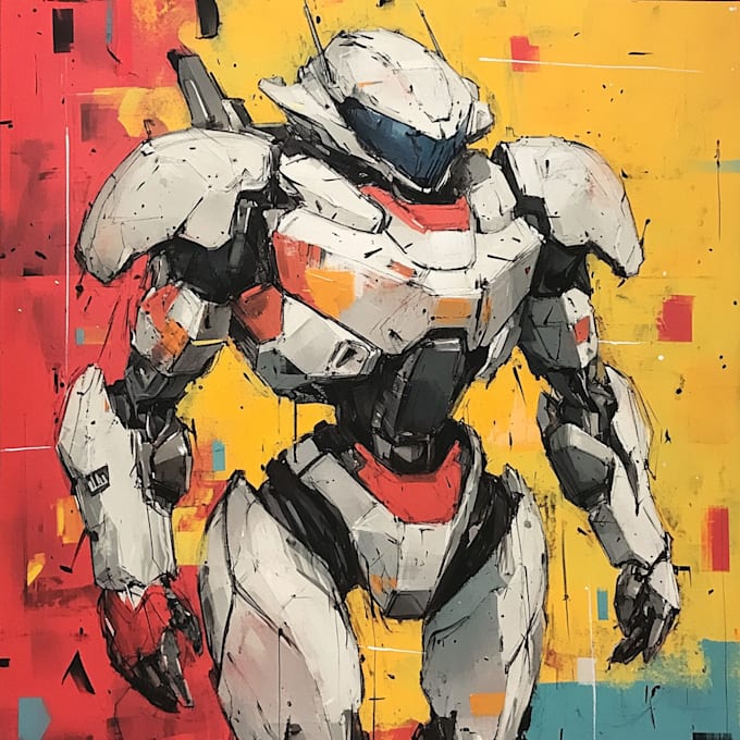 Draw mecha cyborg for anything by Egukartun | Fiverr