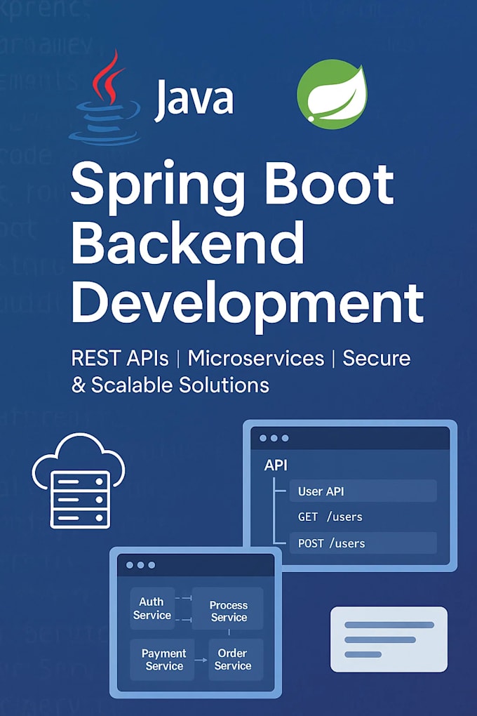 Be your spring boot developer for backend java applications by Elallamsoufiane | Fiverr