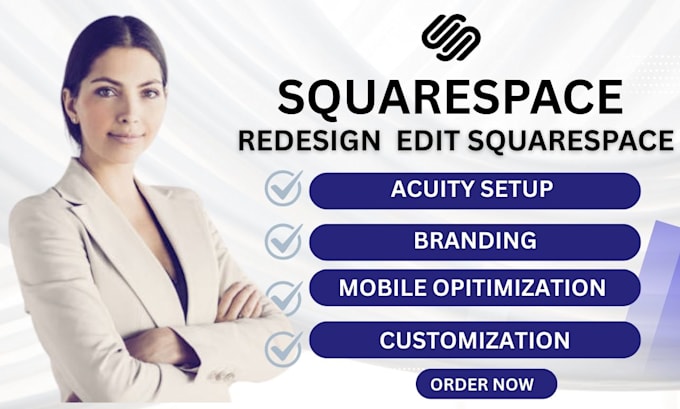 Squarespace website redesign squarespace website design edit squarespace by Bymjaycreated | Fiverr
