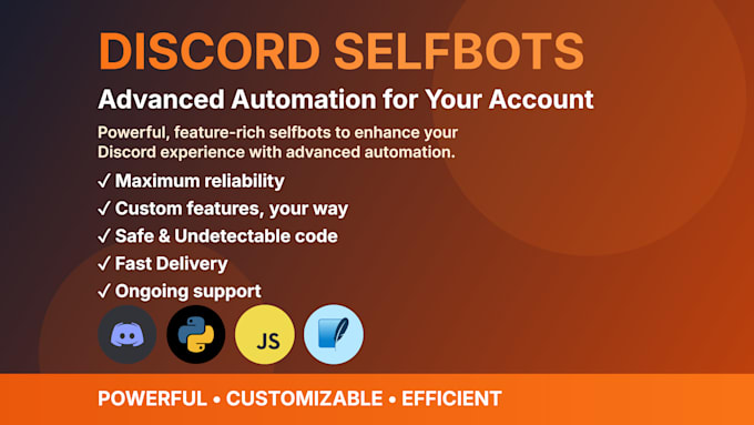 Create a full custom discord selfbot for automation by Nextcodeworks | Fiverr