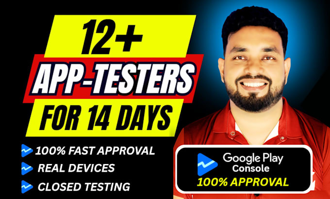Get 12 testers for 14 days google play console closed testing with 12 ...