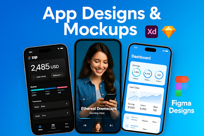 Ui ux design figma mobile app ui dashboard wireframe figma prototype fintech app by Novatech_nt ...