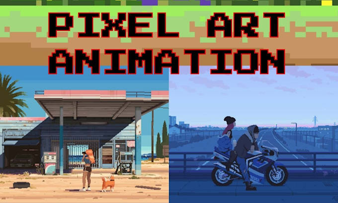 Do 2d retro 8bit 16bit pixel art looping lofi animation character, animated gif by Ryanconners ...