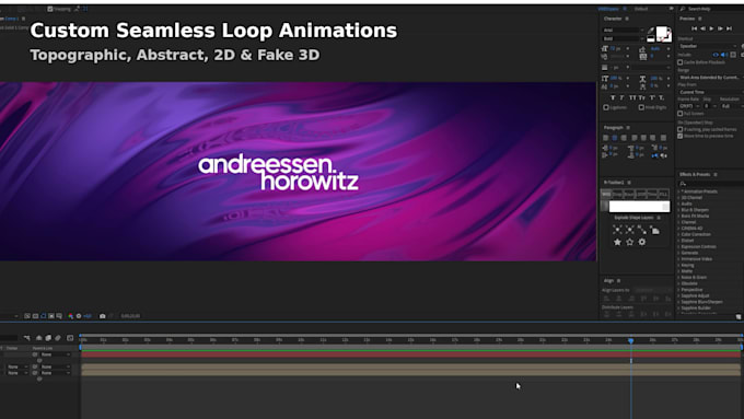 Create cycle smooth 2d loop animations in topographic and abstract ...