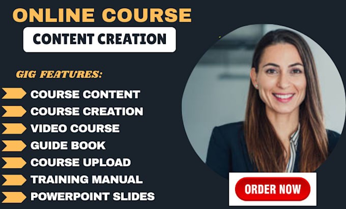 Create online course content, training manual, video course, course curriculum by Abigail4991 ...