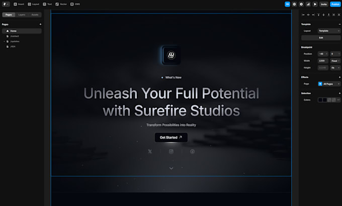 Design a custom, responsive website in framer by Surefirestudios | Fiverr