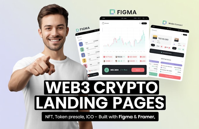 Figma crypto presale landing page, app dashboard, figma mockup design, nft ico by Uigodstime ...