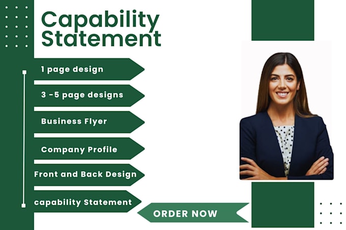 Design a professional capability statement, company profile and resume ...
