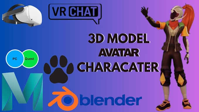 Create your vrchat avatar vrc avatar 3d furry avatar by Sheriffsaliu ...
