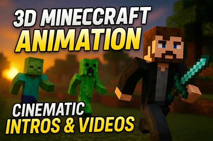 Create stunning 3d minecraft animations for videos and intros by Mickeyx21 | Fiverr