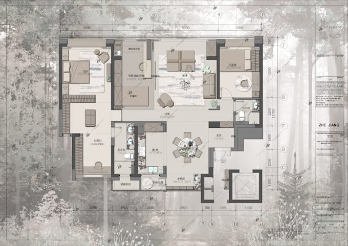 Create color 2d floor plans for agents and owners by Ericaxun | Fiverr