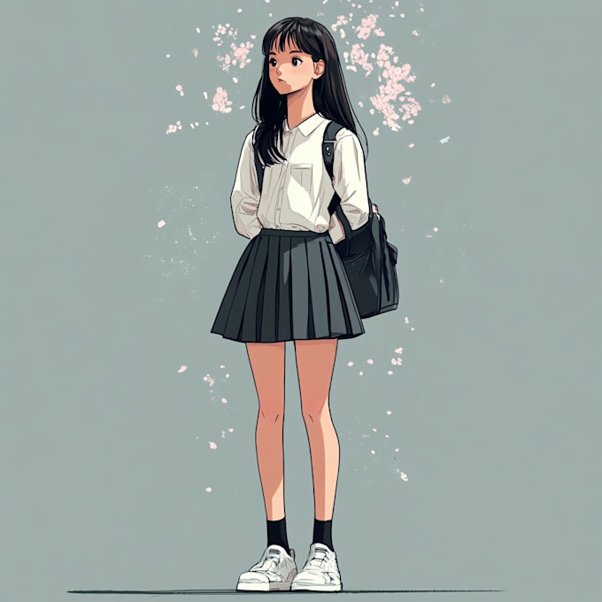 Illustrate anime character sheet in best detail by Raechellepps | Fiverr