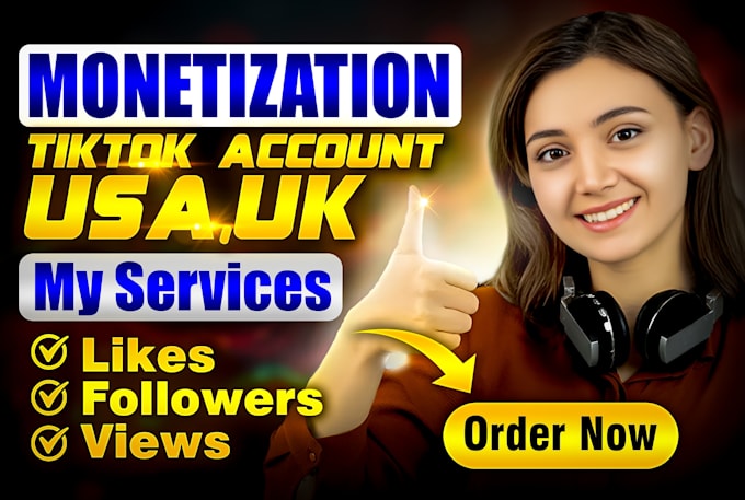 Create us,uk tiktok monetization account with complete crp by Kalam_mazari | Fiverr