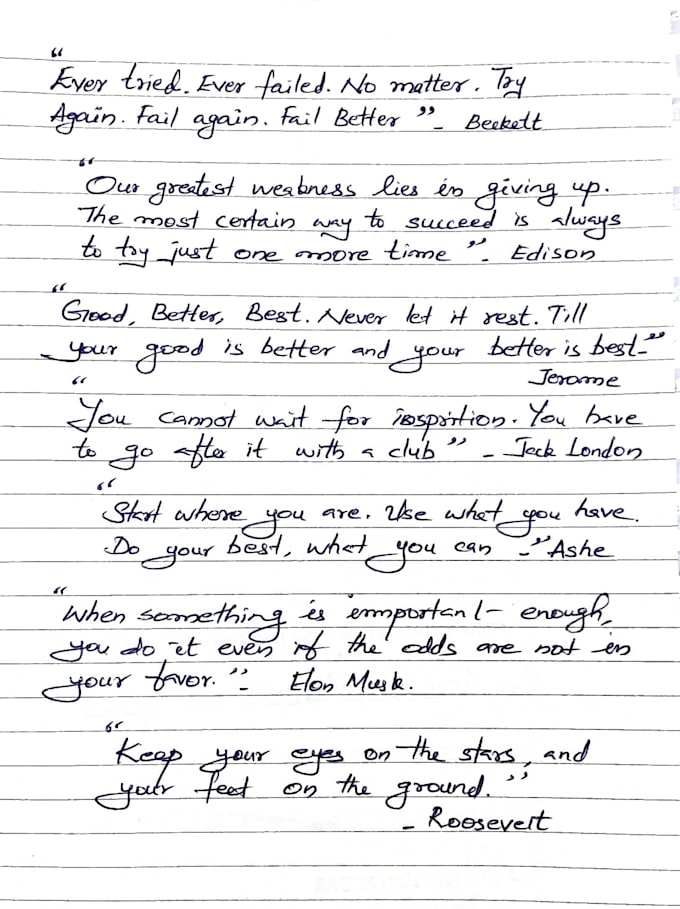 Do neat and readable handwriting notes,letters and documents by ...