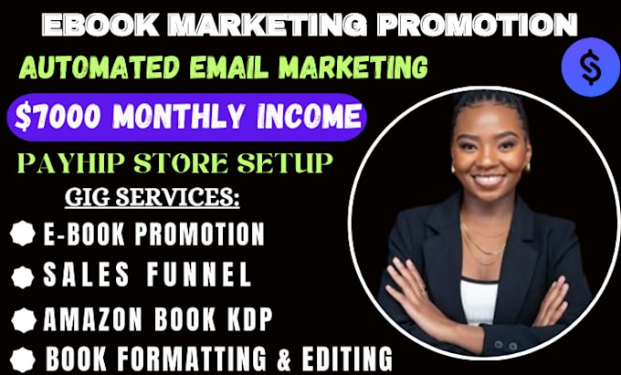 Do payhip store, ebook marketing landing page, amazon book ads and stan store by Jenniferpatter ...