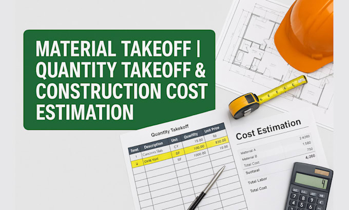 Do material take off, quantity take off and construction cost estimation by Arkitekton001 | Fiverr