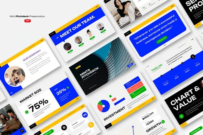 Design professional powerpoint pitch deck webinar course slides by ...