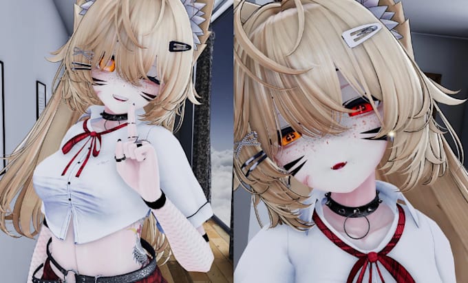 Create, edit vrchat avatar 3d furry vrc avatar 3d model vr character ...
