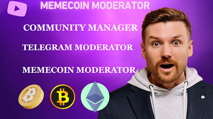 Memecoin telegram moderator community manager discord moderator with 40 ...