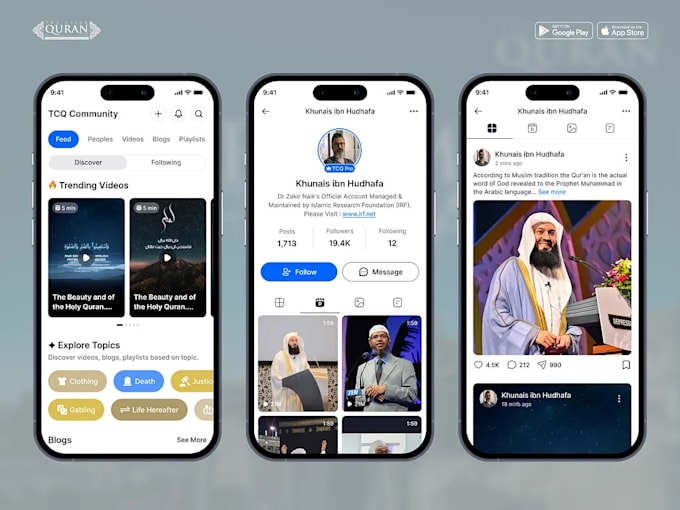 Build islamic app, quran app, muslim prayer app, bible app, religious ...