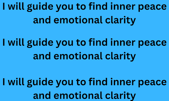 Guide you to find inner peace and emotional clarity by Tess_tes | Fiverr