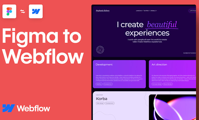 Do webflow website webflow redesign figma to framer or figma to webflow expert by Michael ...