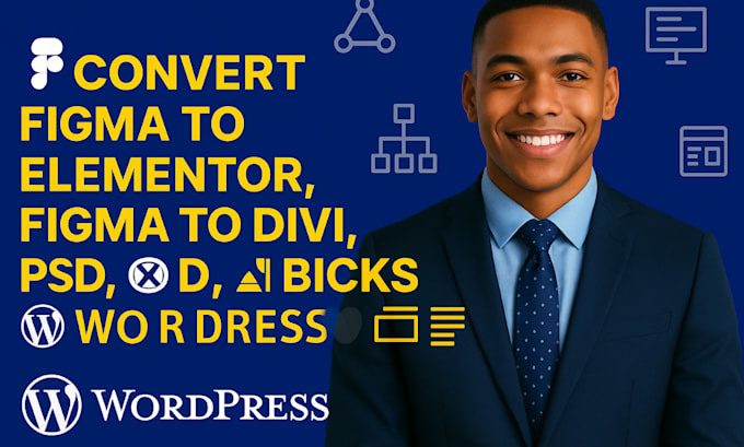 Convert figma to elementor, figma to divi, figma to bricks, psd, xd, ai ...